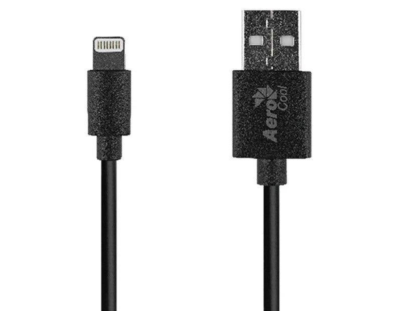 AeroCool Premium MFI Lightning Cable - Nylon Braided (Black) - JB Hi-Fi