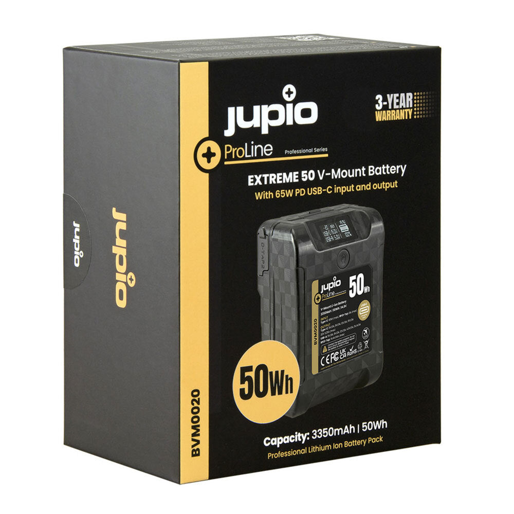 Jupio ProLine 50W/3350mAh Extreme V-Mount Li-Ion Battery For Camera - JB Hi-Fi