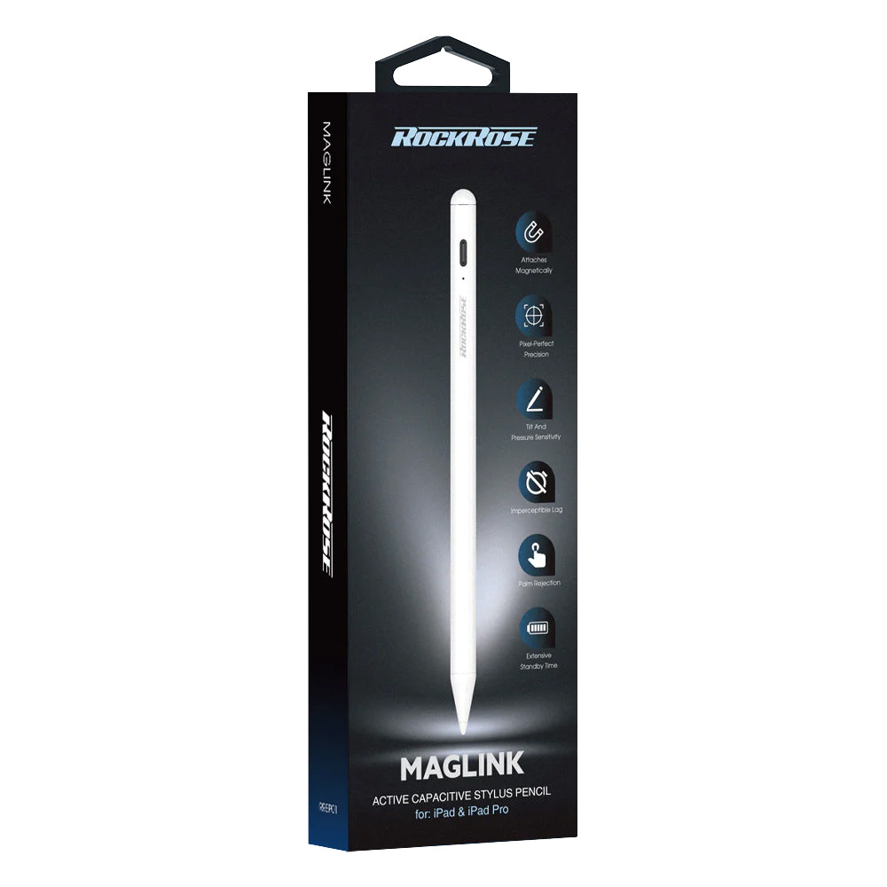 RockRose MagLink Neo Active Capacitive Stylus for iPad (White) - JB Hi-Fi