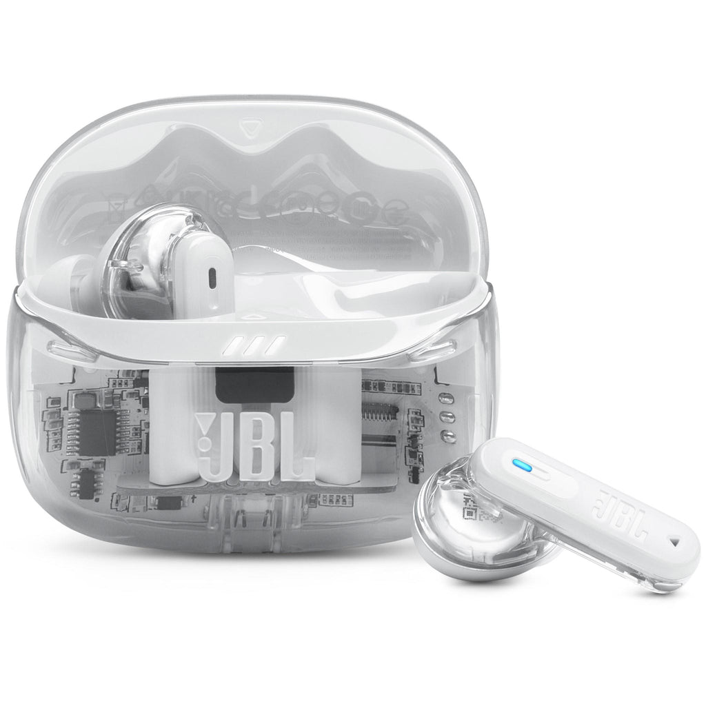 JBL Tune Beam 2 True Wireless Noise Cancelling Earbuds (Ghost White) - JB Hi-Fi