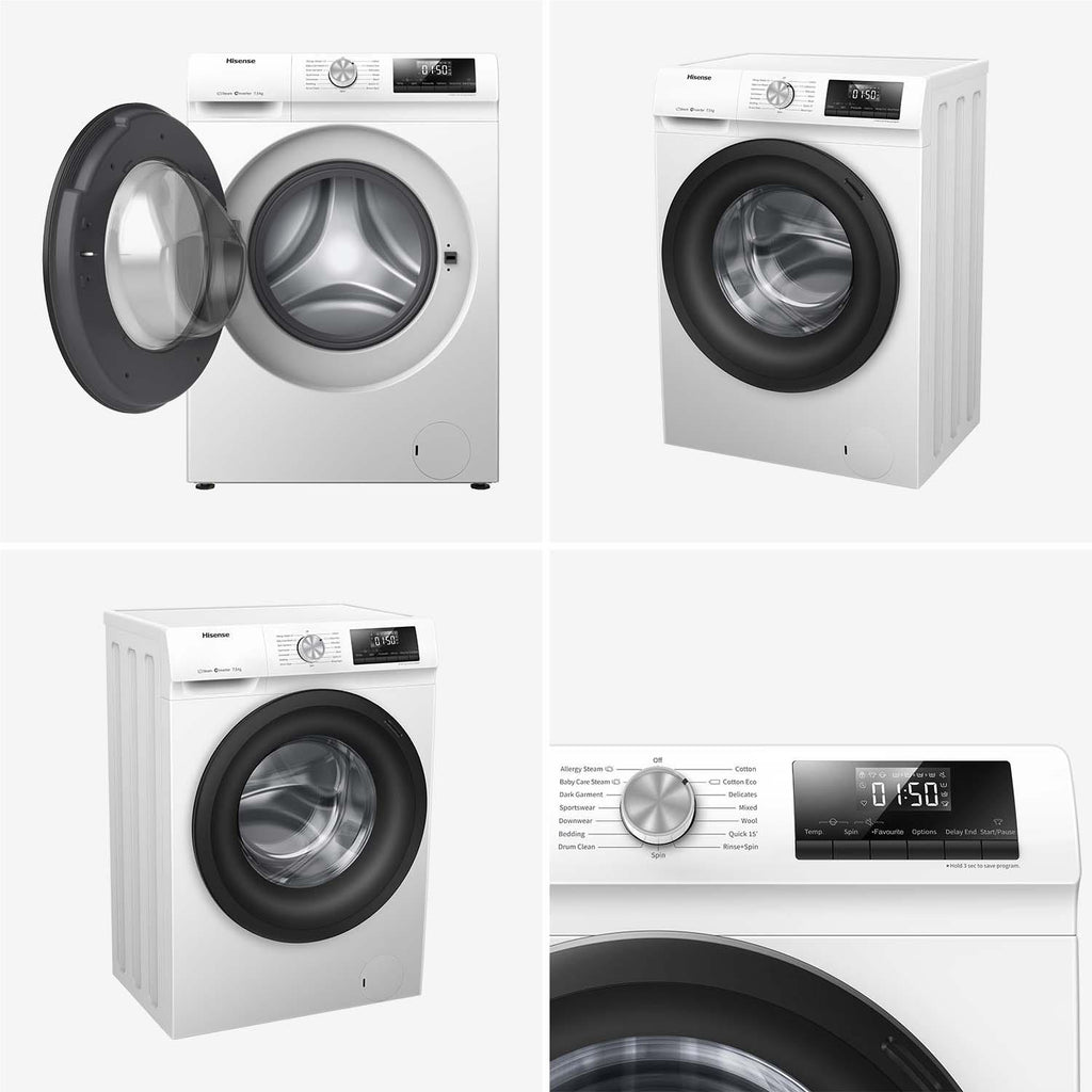 Hisense HWF3S7514W2 3S series 7.5kg Front Load Washer - JB Hi-Fi