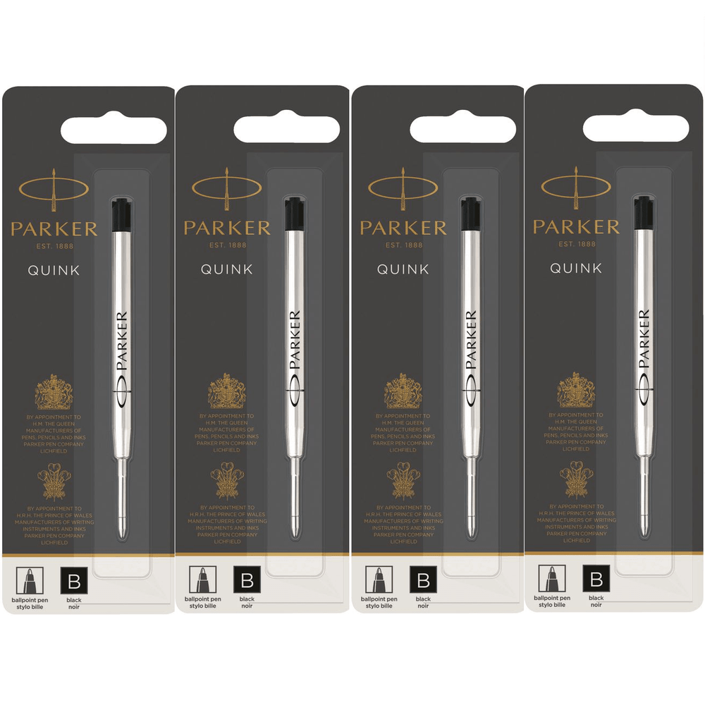 Parker Quink Pen Refill Ballpoint Broad Thick Nib 1.2mm (Black) [Pack - JB Hi-Fi
