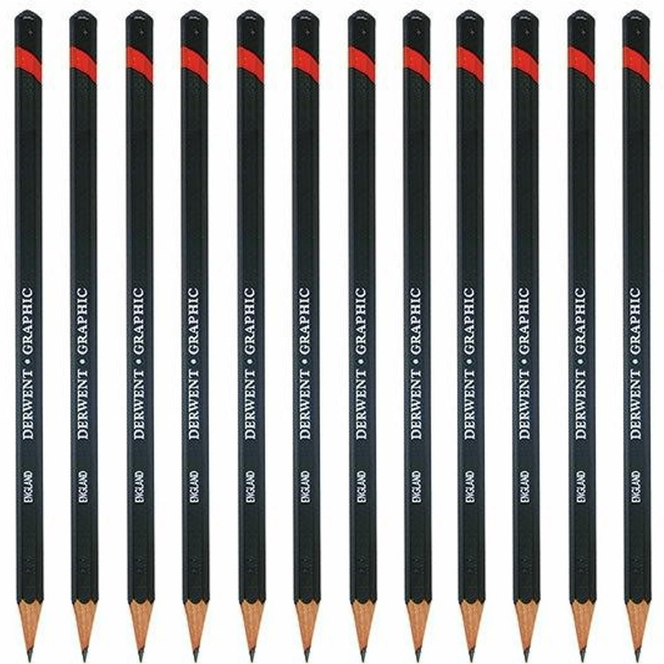 12 Pack Derwent Graphic Pencil 8B Sketching - JB Hi-Fi