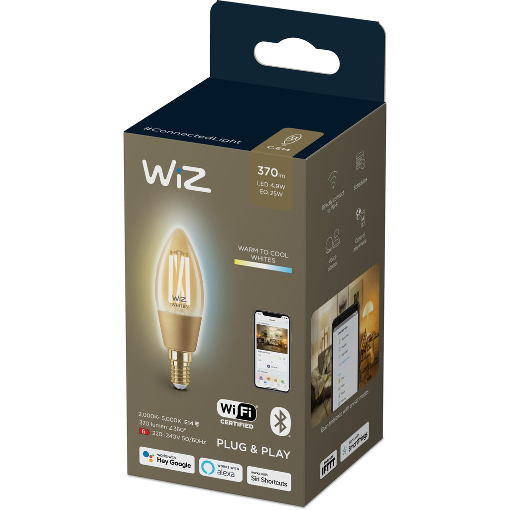 WiZ Filament C35 E14 Smart Candle Bulb - JB Hi-Fi