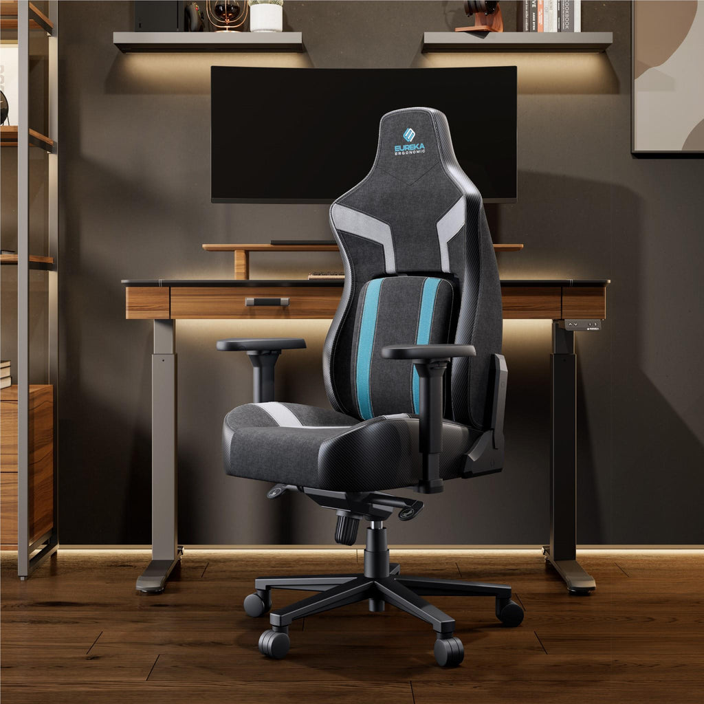 Eureka GC08 Python II Series Ergonomic Chair (Black/Blue) - JB Hi-Fi
