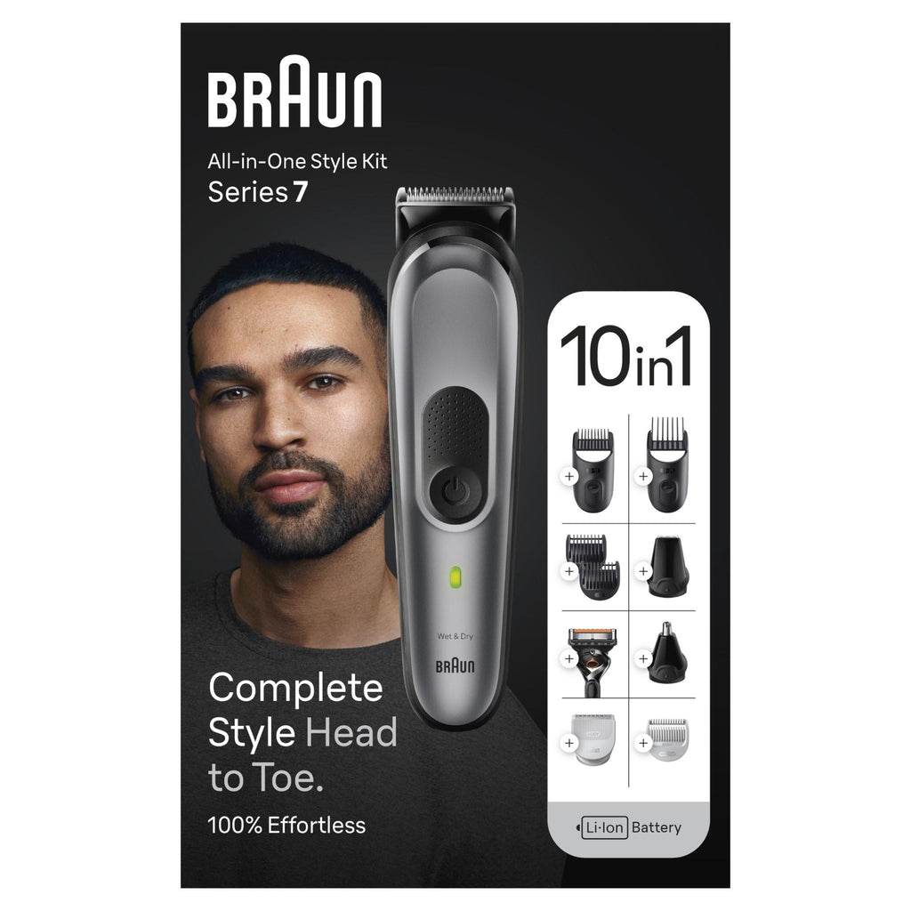 Braun MGK7420 Series 7 10-in-1 Style Multi-Grooming Kit (Grey) - JB Hi-Fi