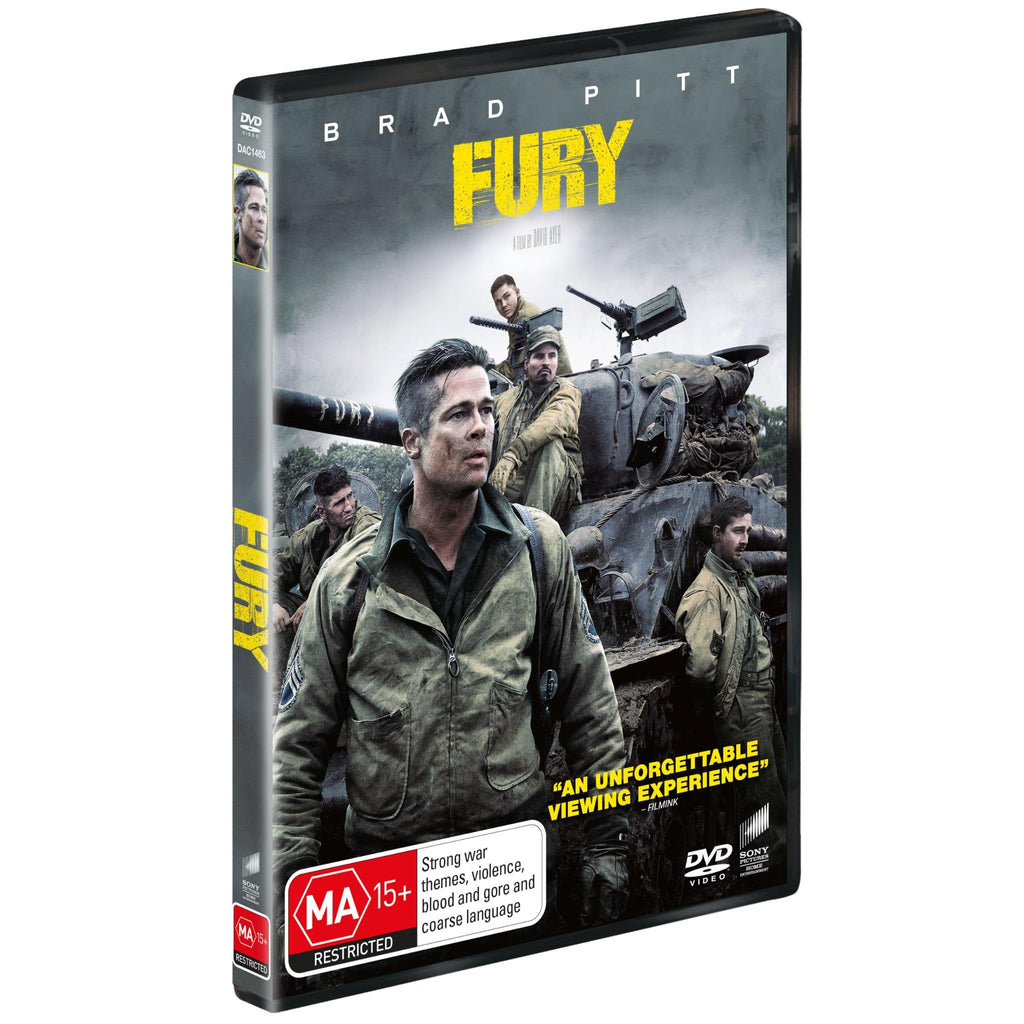 Fury Brad Pitt Dvd Cover