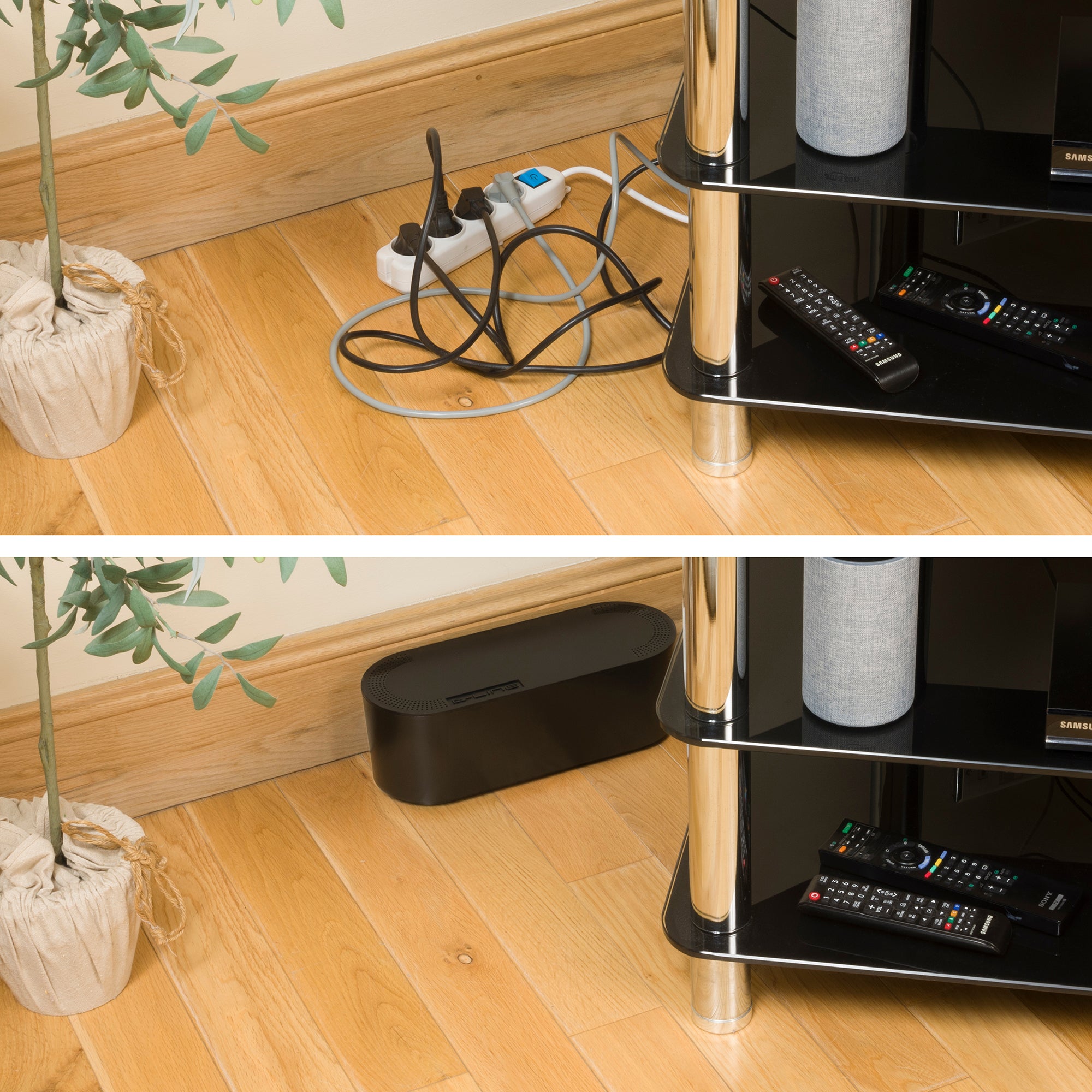 D-Line Cable Tidy Unit Cable Management Box - Small (Black) - JB Hi-Fi