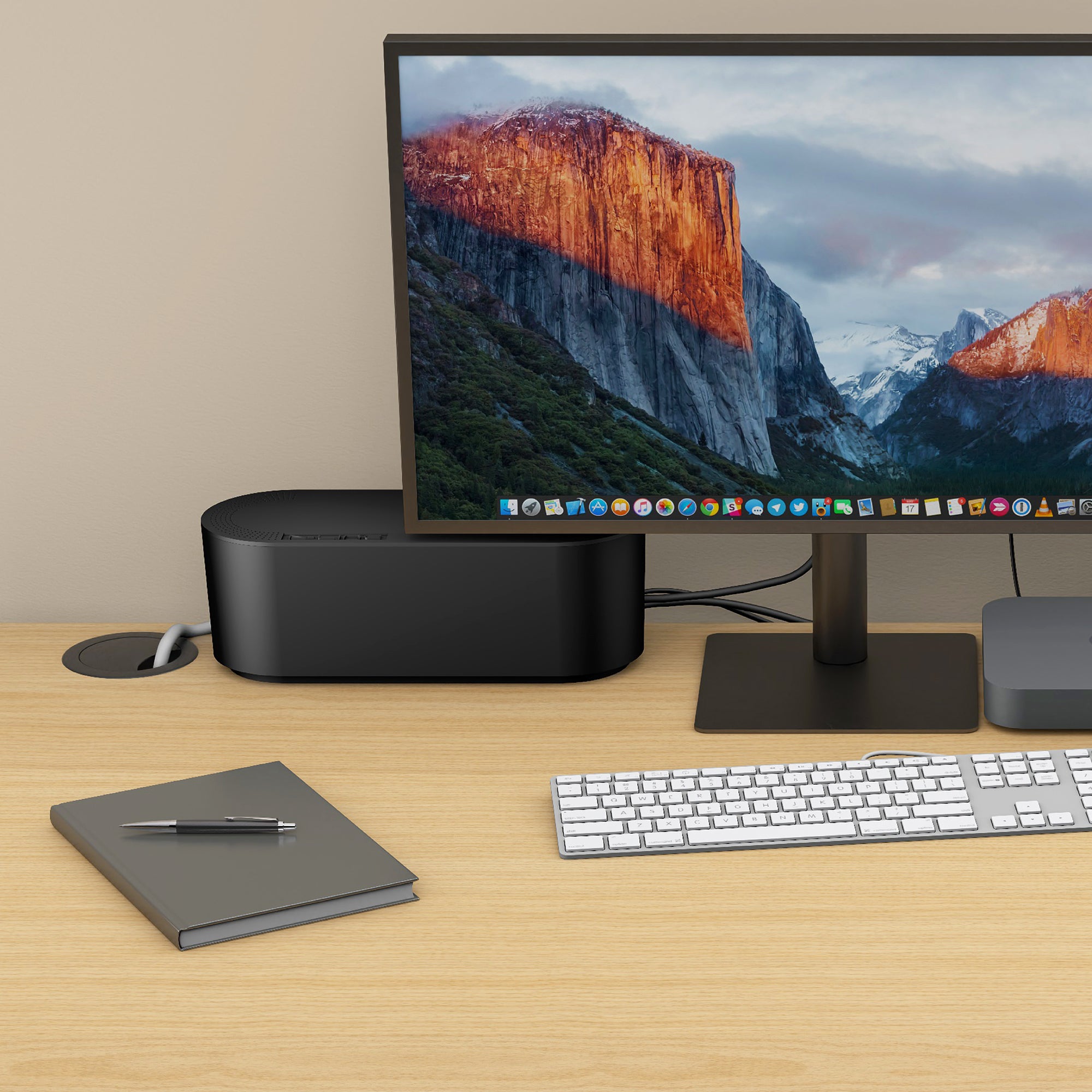 D-Line Cable Tidy Unit Cable Management Box - Small (Black) - JB Hi-Fi