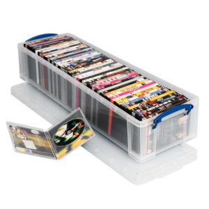 Really Useful Box 22 Litre Clear CD/DVD Storage Box - JB Hi-Fi