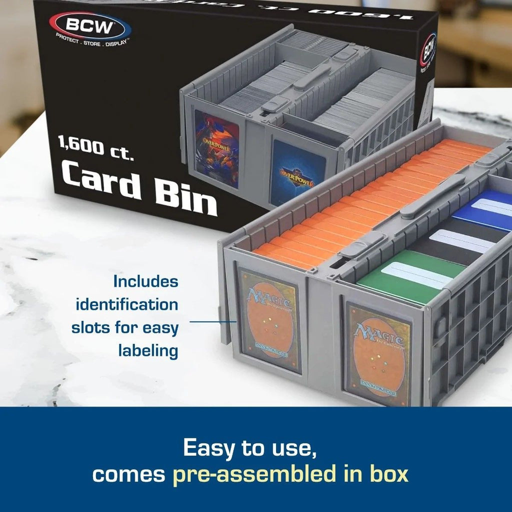 BCW Collectible Card Bin Storage for Trading Cards - 1600 (Gray) - JB Hi-Fi