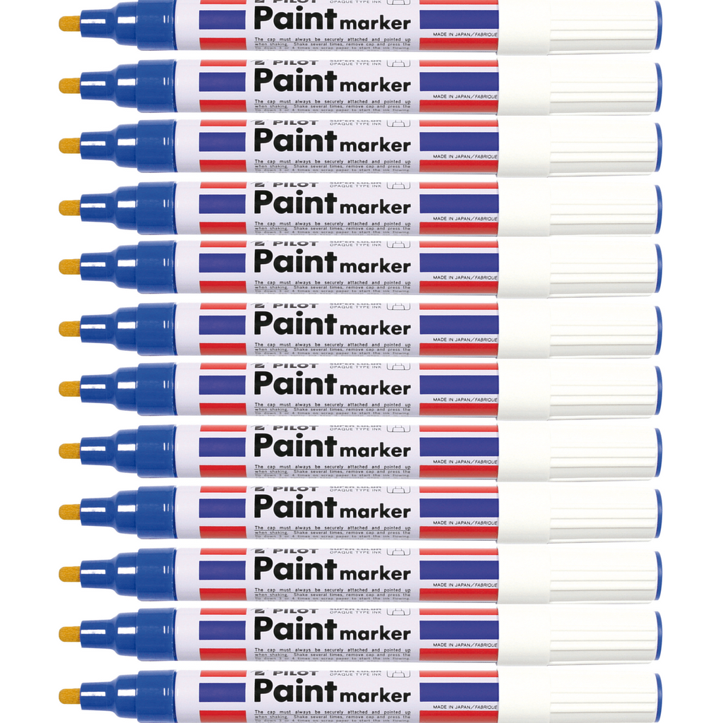 Pilot Box 12 Super Colour Paint Marker 4.5mm (Blue) - JB Hi-Fi
