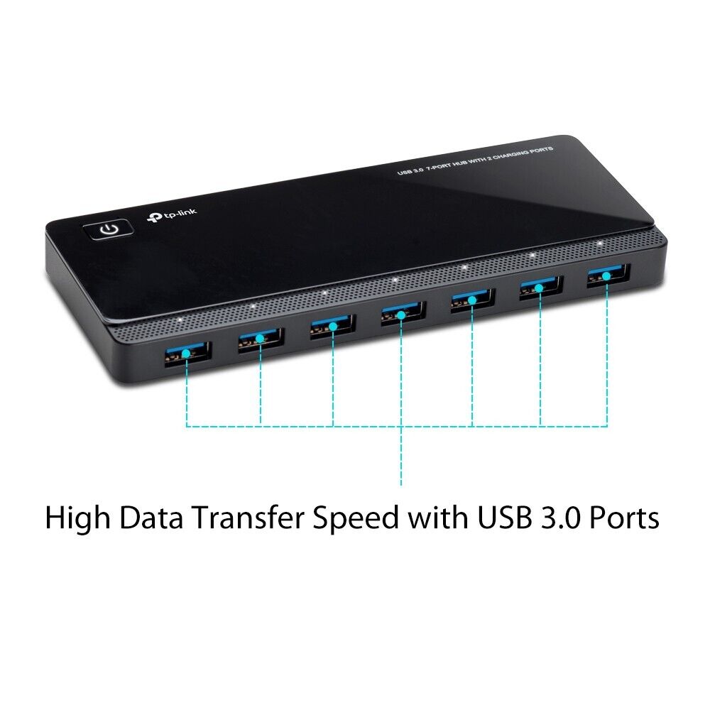 TP-Link UH720 USB 3.0 7-Port Hub with 2 Charging Ports - JB Hi-Fi