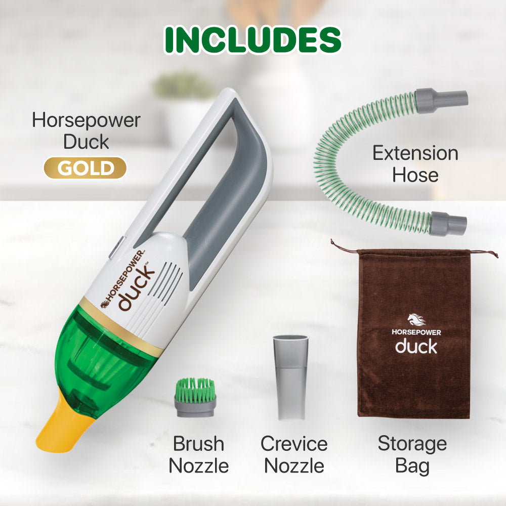 Horsepower Duck Gold Compact Cordless Handheld Vacuum - JB Hi-Fi