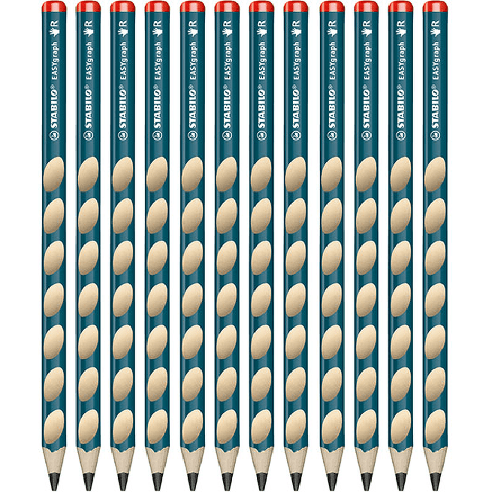 Stabilo EasyGraph Learning Pencils Right Handed (Graphite) [12 Pack ...