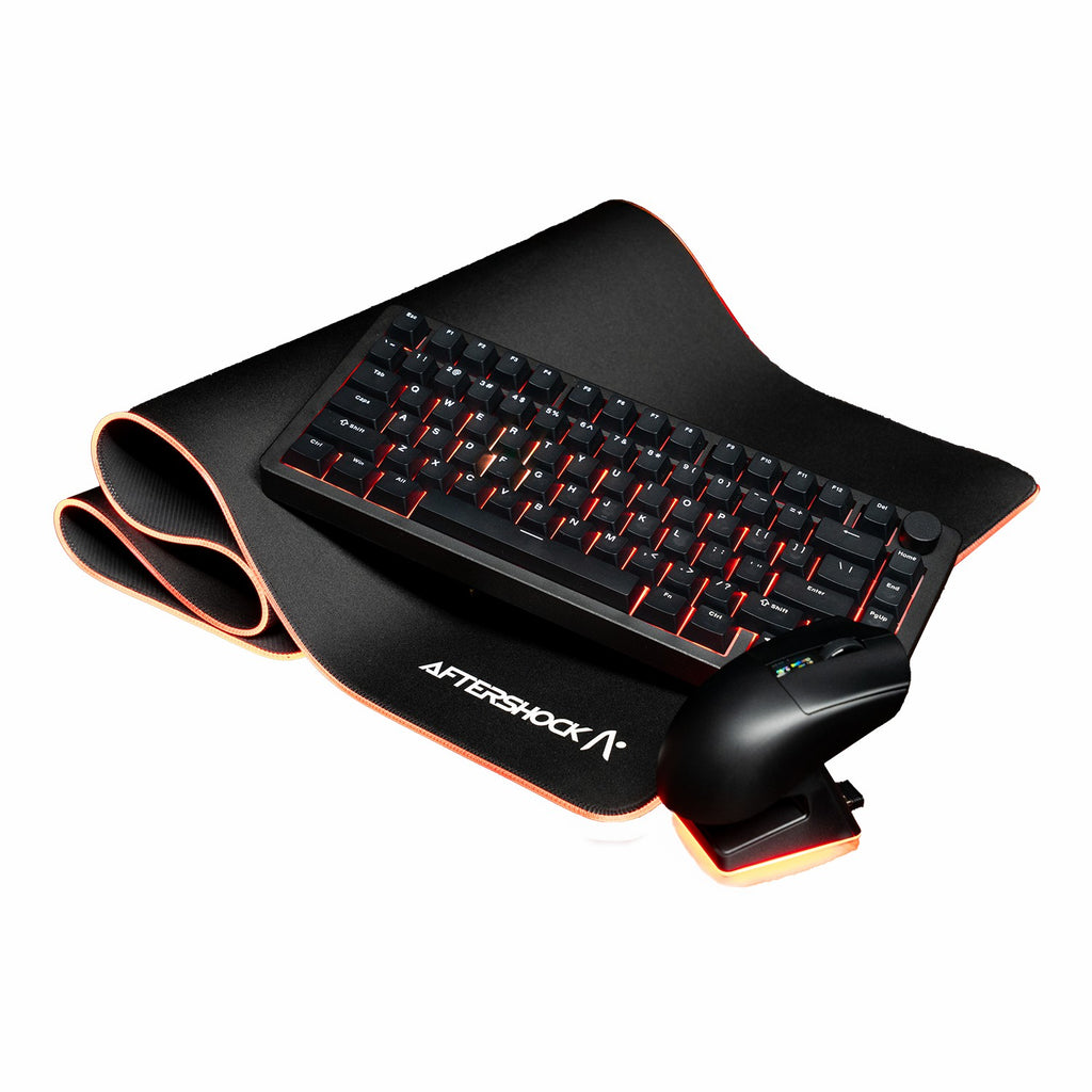 Aftershock Combo Kit – Oden 75 Black Keyboard, Sliver+ XXL RGB Gaming ...