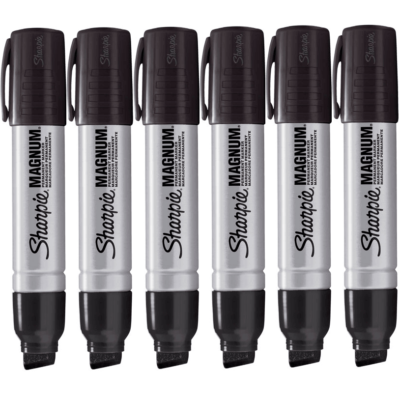 Sharpie Box 12 Magnum King Size Wide Permanent Marker Chisel (Black ...