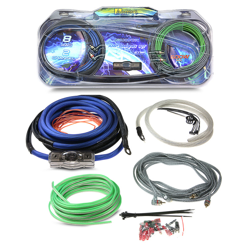 Aerpro MX28 Maxcor 8AWG 2 Channel Amp Install Kit - JB Hi-Fi