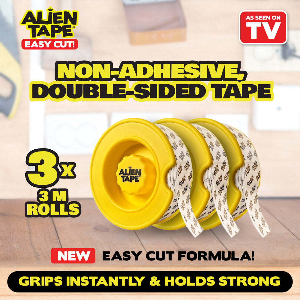 Alien Tape Non-Adhesive Reusable Double-Sided Tape 3M (3 pack) - JB Hi-Fi