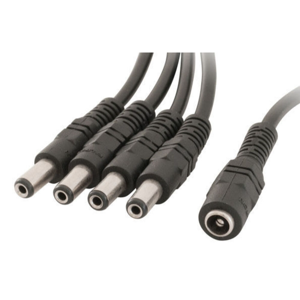 Doss 4-Way DC Distribution Lead 2.1mm Socket to 4 x 2.1mm Plugs with ...