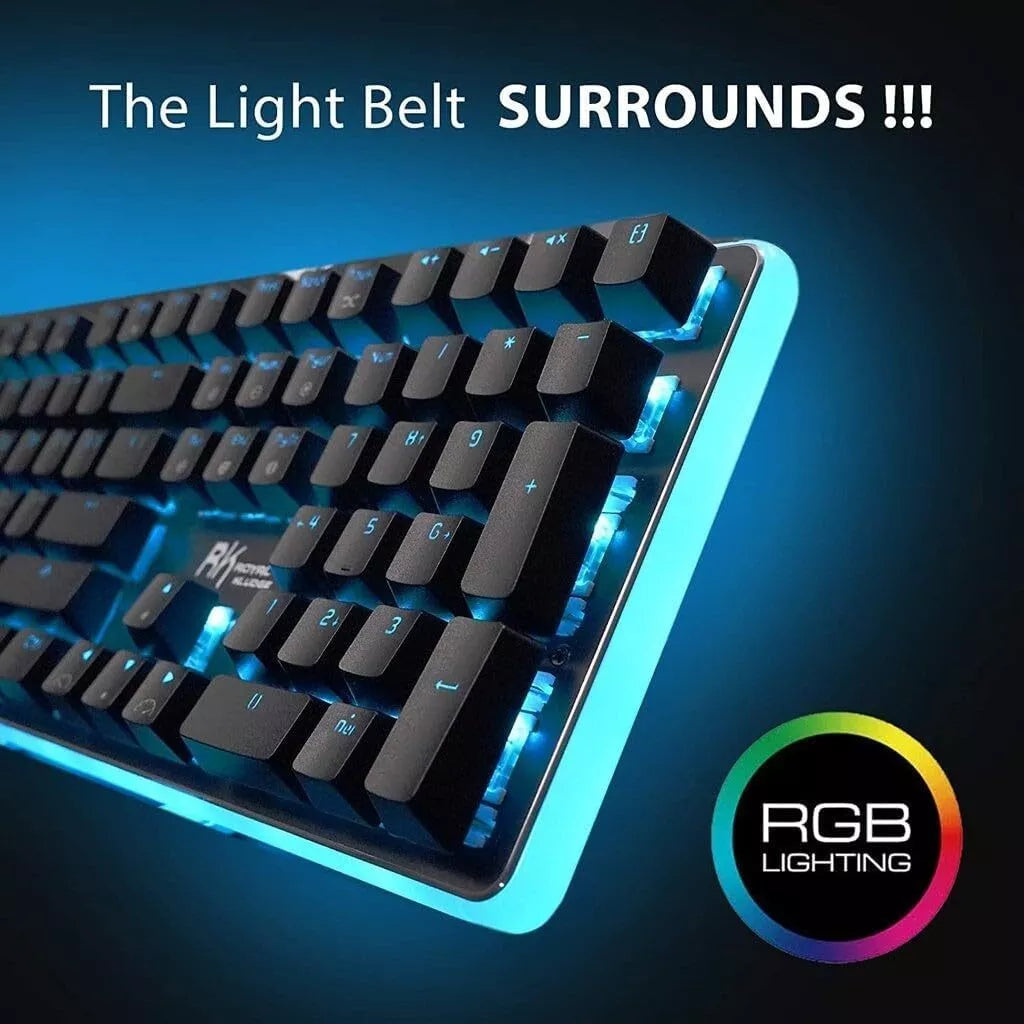 Royal Kludge RK918 RGB Wired Mechanical Keyboard Black (Brown Switch ...