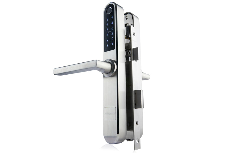 Auslock S31B Slim Series Bluetooth Wi-Fi Smart Door Lock (Silver) - JB ...
