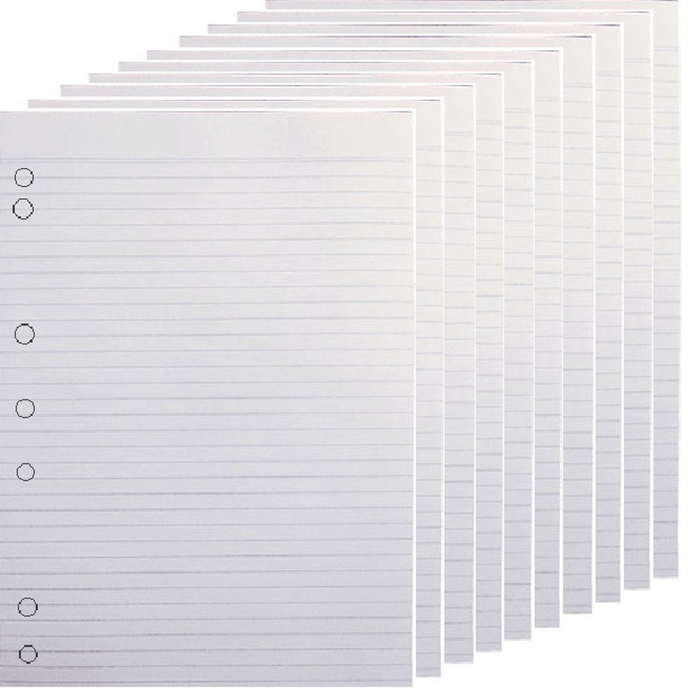 Marbig Writing Pads Ruled Lines 50 Sheet A4 7 Holes Punched (White) [10 ...