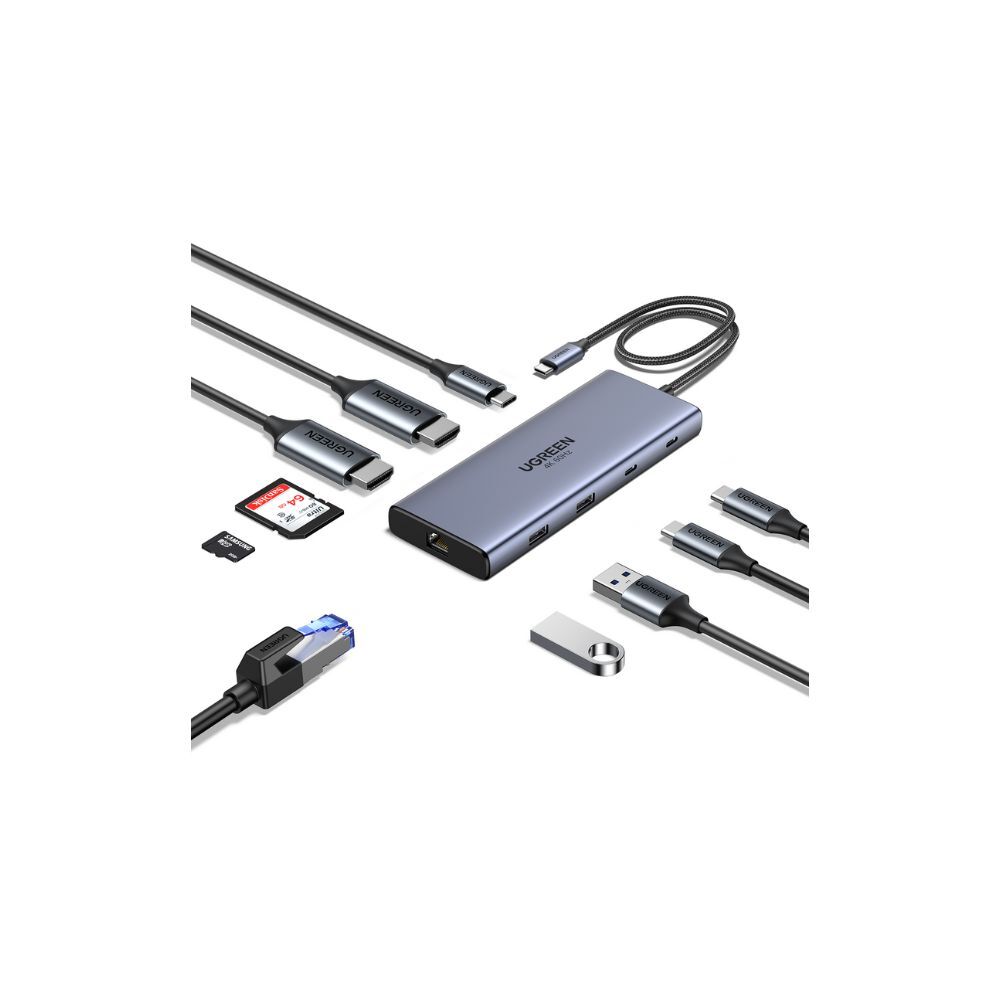 Ugreen 10-in-1 USB C Hub with Dual 4K display - JB Hi-Fi