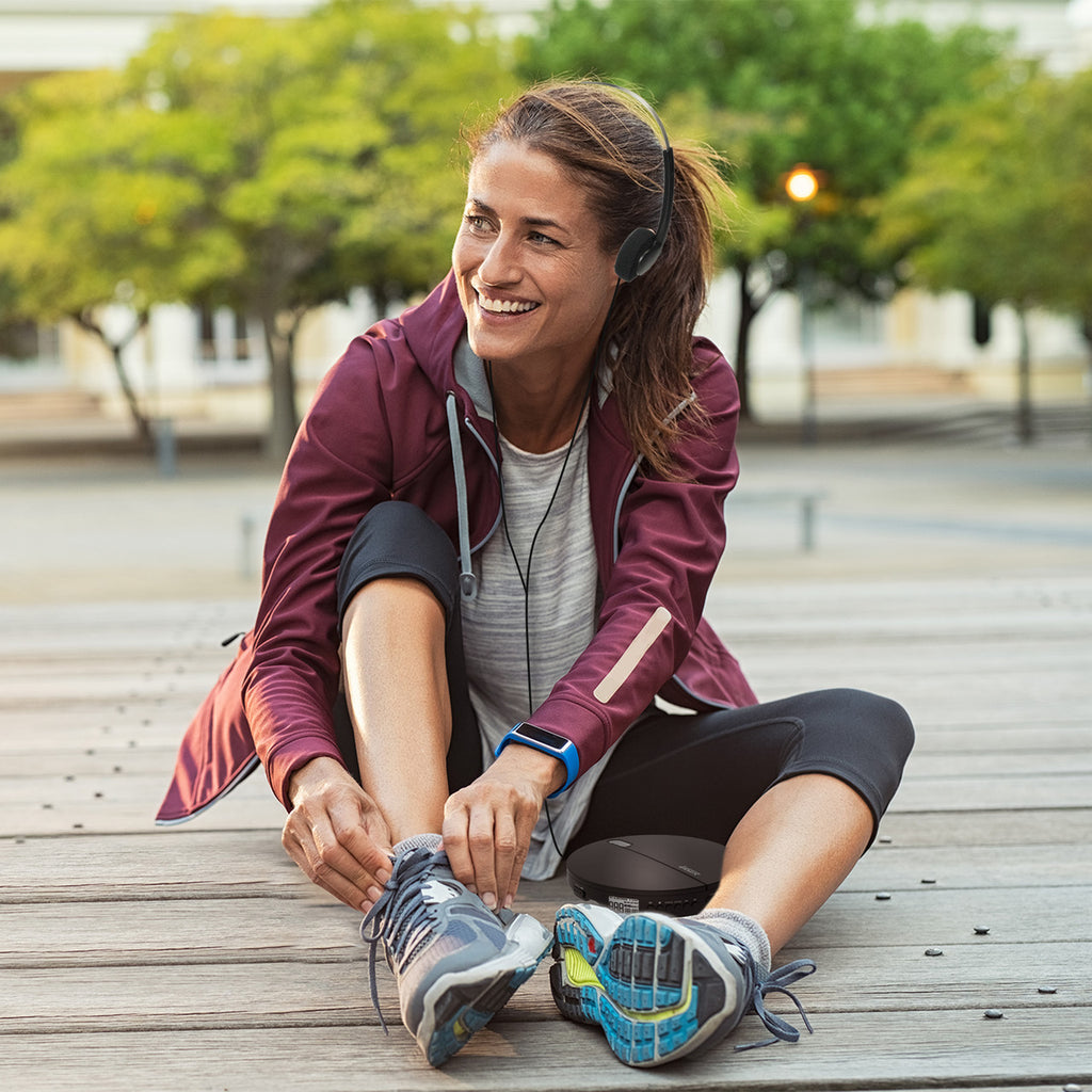 Laser Portable CD/MP3 Player with Anti-Skip + Headphones (Black) - JB Hi-Fi