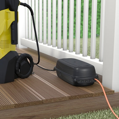 D-Line Outdoor Waterproof Cable Tidy Management Box IP54 (Black) - JB Hi-Fi