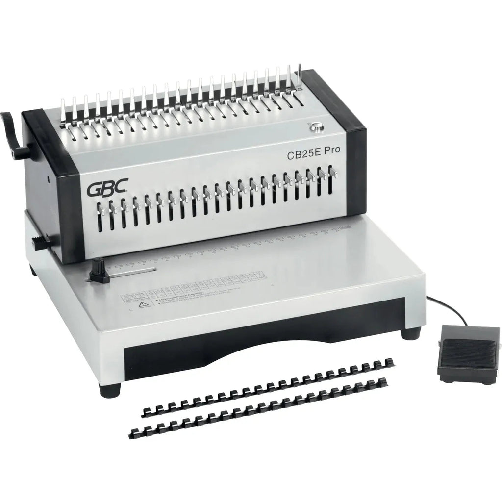GBC CB25E Pro Heavy Duty Electric Punch and Comb Binding Machine Capacity 500 A4 Sheets - JB Hi-Fi