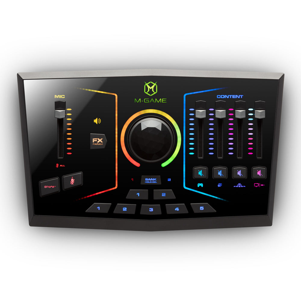 M-Game RGB Dual USB Streaming Mixer – Dual PC Interface with RGB ...