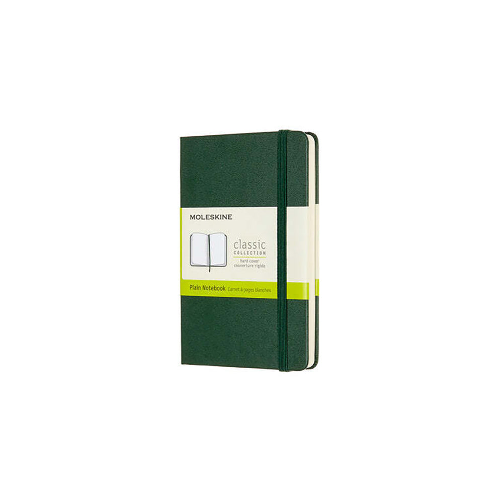 Moleskine Classic Hardcover Pocket Notebook Plain (Myrtle Green) - JB Hi-Fi