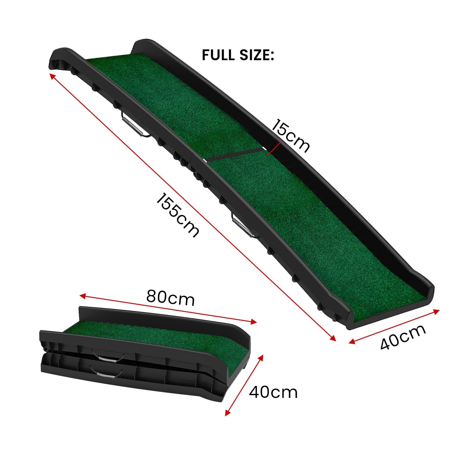 Furtastic Foldable Plastic Dog Ramp with Synthetic Grass - JB Hi-Fi