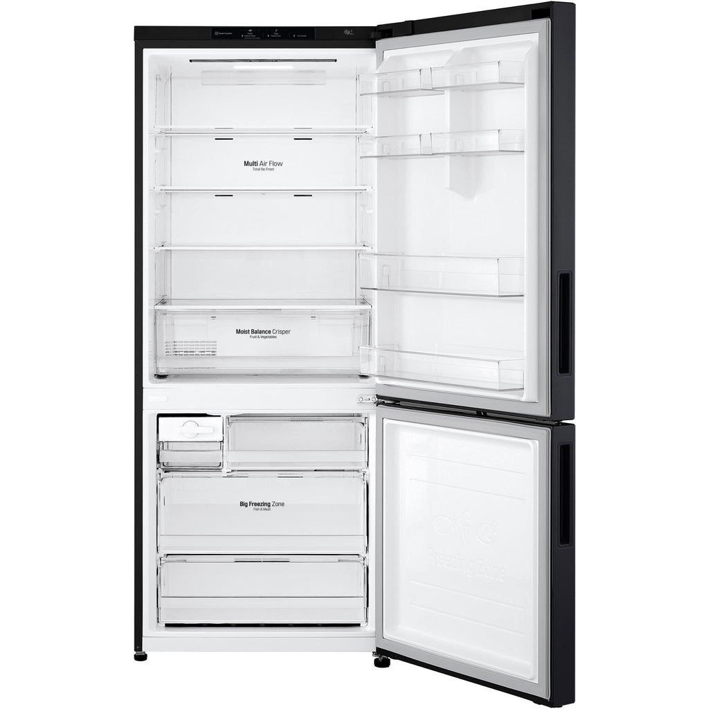 LG 420L Bottom Mount Fridge (Black) GB-455BLE - JB Hi-Fi