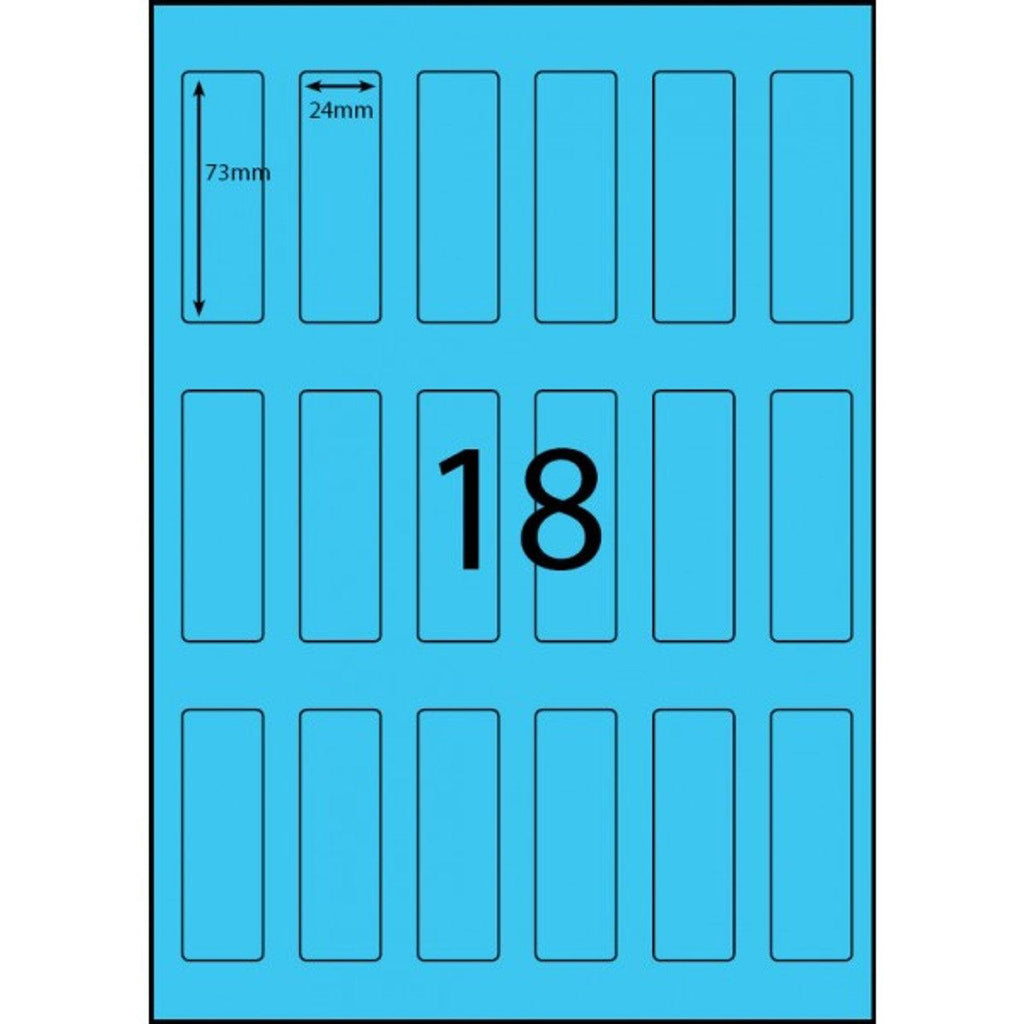 Stock Forms Shelf Labels 24x73mm 500 Sheets 9000 Labels (Blue) - JB Hi-Fi