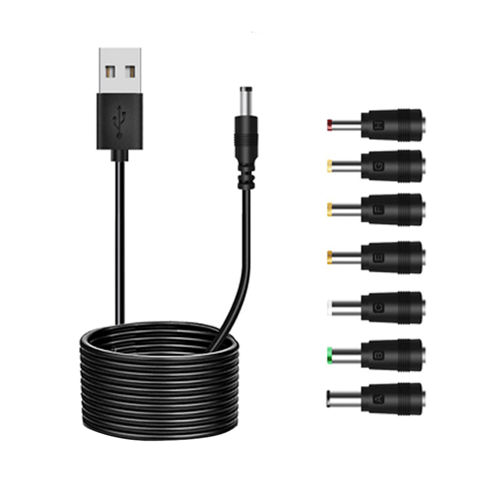 Sansai 1m USB-A to 7-in-1 DC Connector Cable Adapter - JB Hi-Fi