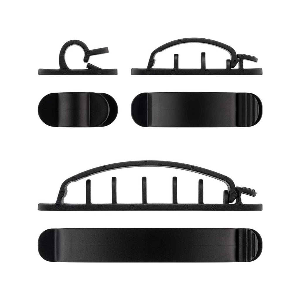 Goobay Adhesive Clip Set Cable Organiser 6-Pieces (Black) - JB Hi-Fi
