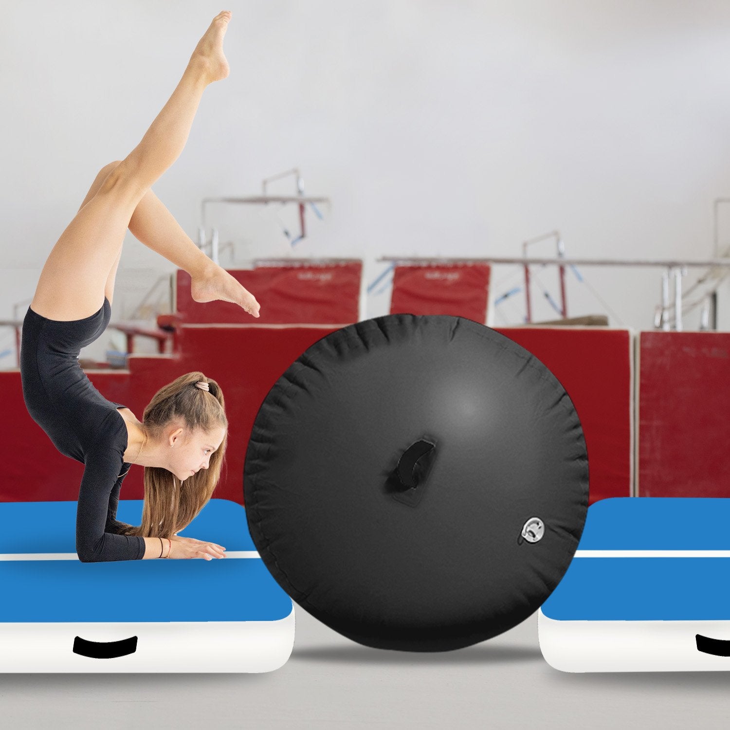 Powertrain Inflatable Air Barrel Exercise Roller (Black) - JB Hi-Fi