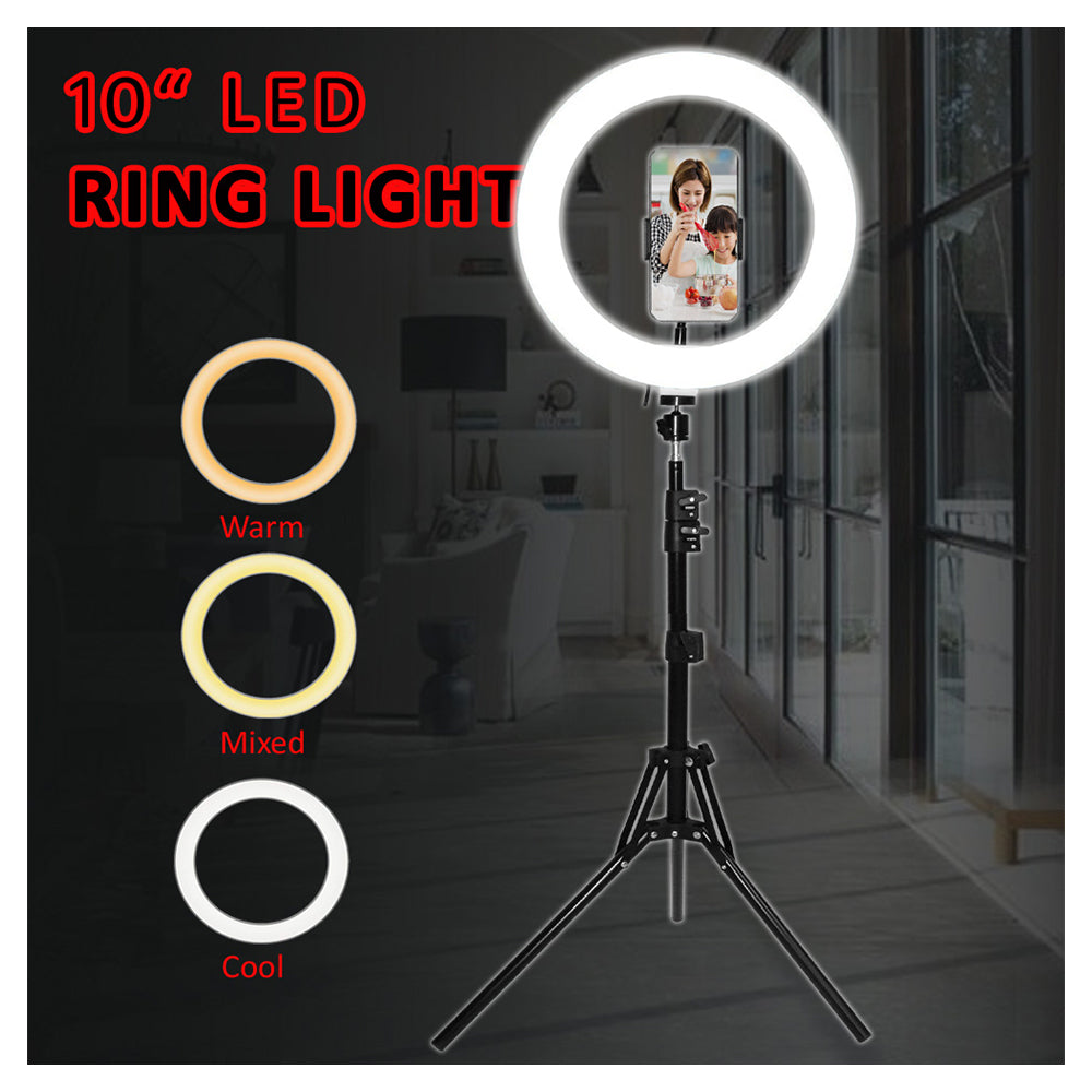 Dimmable 13W LED Ring Light Mount with Tripod Stand - JB Hi-Fi