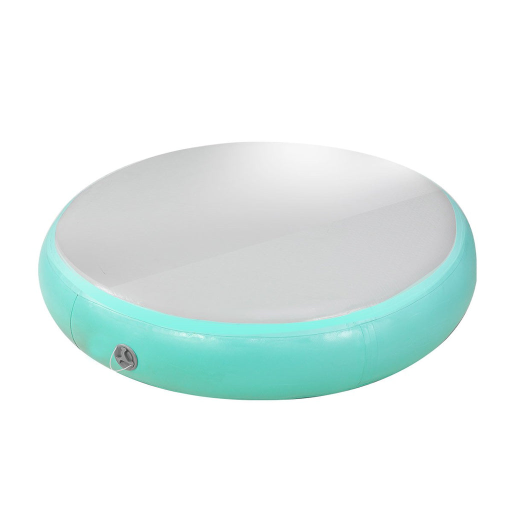 Powertrain 1m Air Track Spot Round Inflatable Tumbling Mat (Green) - JB ...