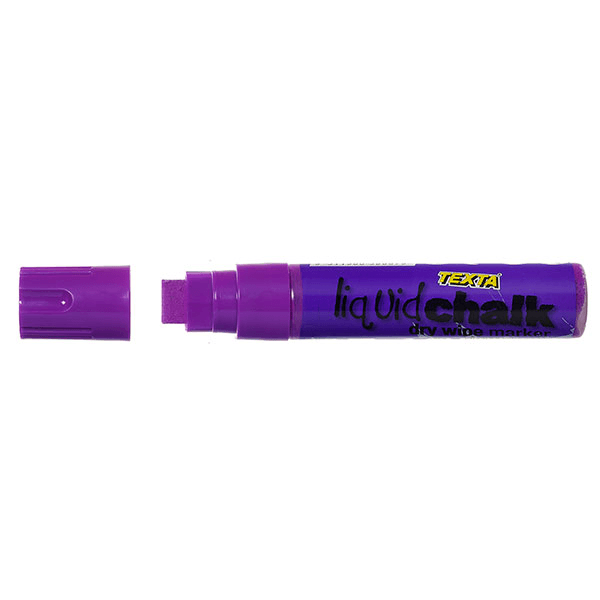 Texta Liquid Chalk Marker Jumbo Dry Wipe 15mm (Purple) [Pack 6] - JB Hi-Fi