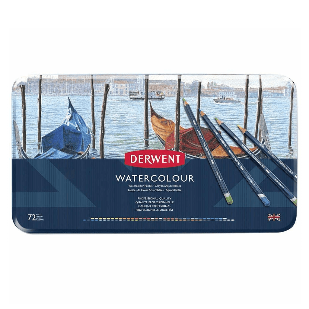 Derwent Watercolour Coloured Pencils Tin Artists Professional 72 Set