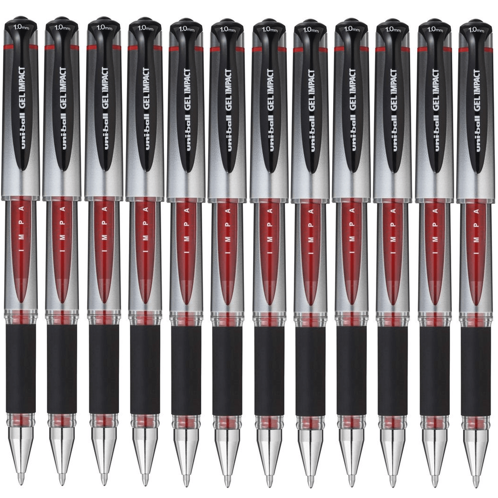 Uni-Ball UM-153 Signo Broad Gel Ink Impact Pen 1.0mm (Red) [Box 12 ...