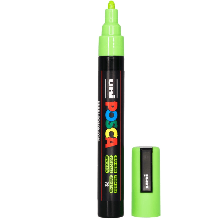 Uni Posca PC-5M Poster Marker Medium Bullet Tip 2.5mm (Apple Green) [6 ...