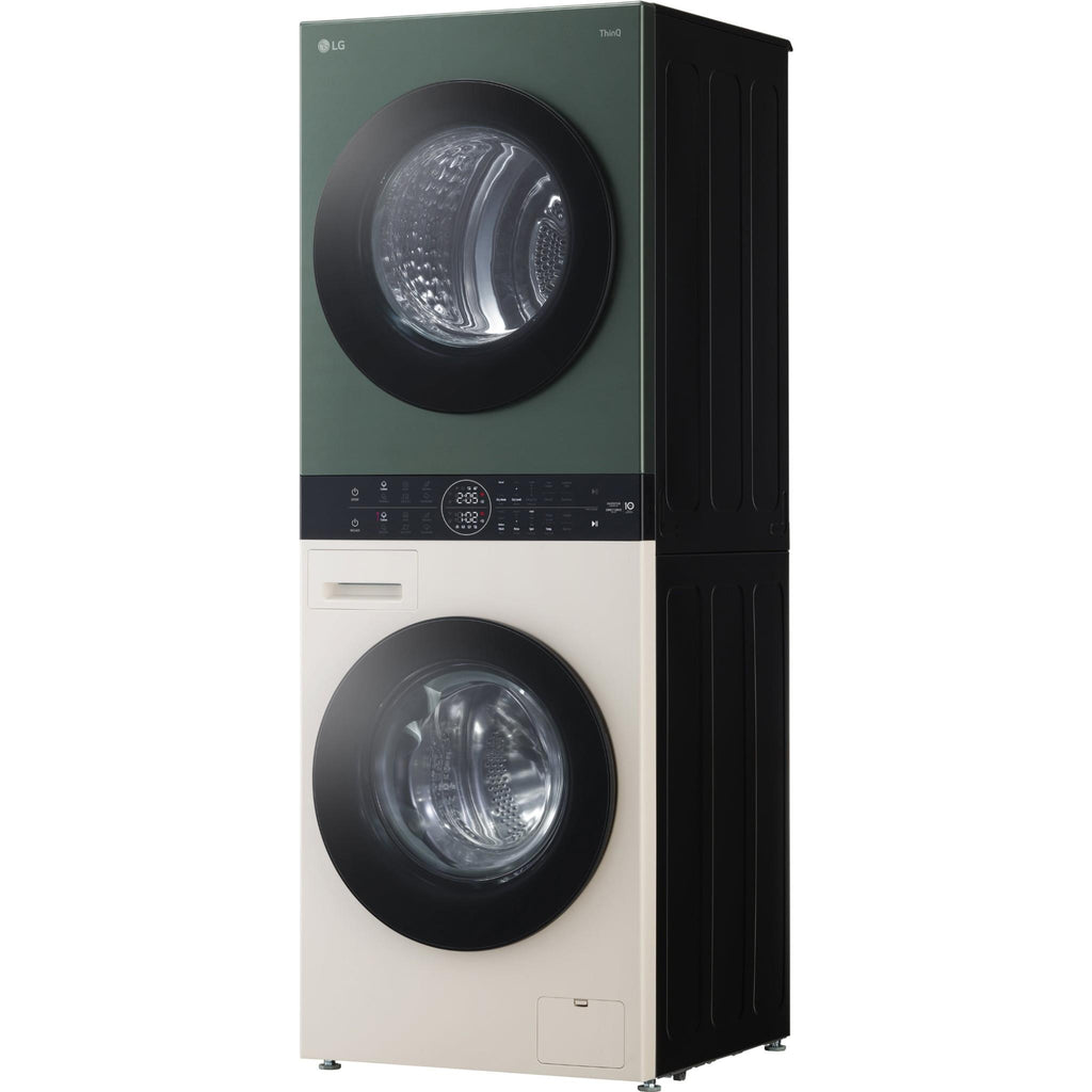LG WWT-1209FGB 12kg WashTower™ All-In-One Stacked Washer & Dryer (Forest Green & Beige) - JB Hi-Fi