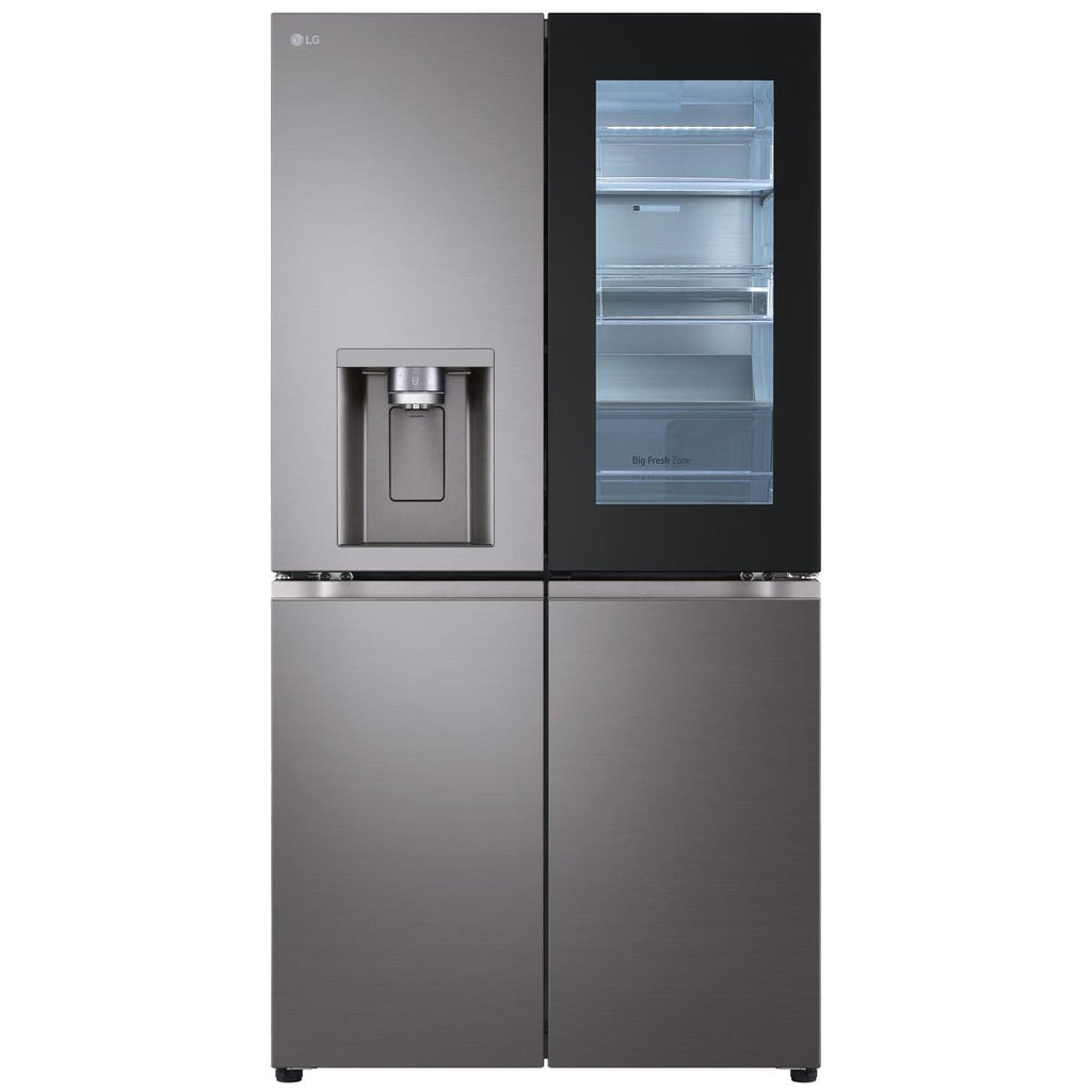 LG 642L French Door Fridge with Instaview (Black Stainless) - JB Hi-Fi