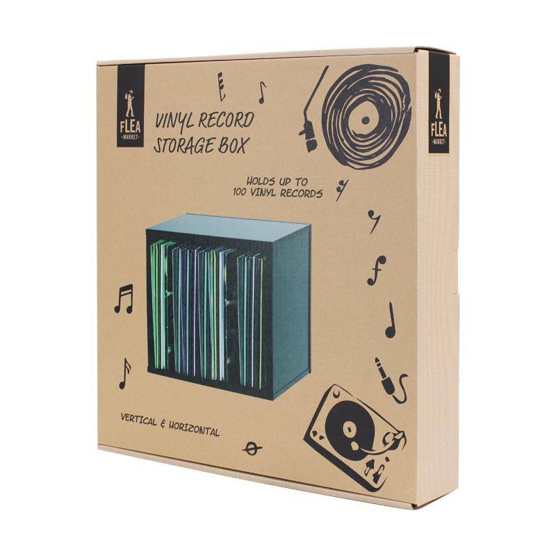 Flea Market Single Vinyl Storage Cube (Black) - JB Hi-Fi