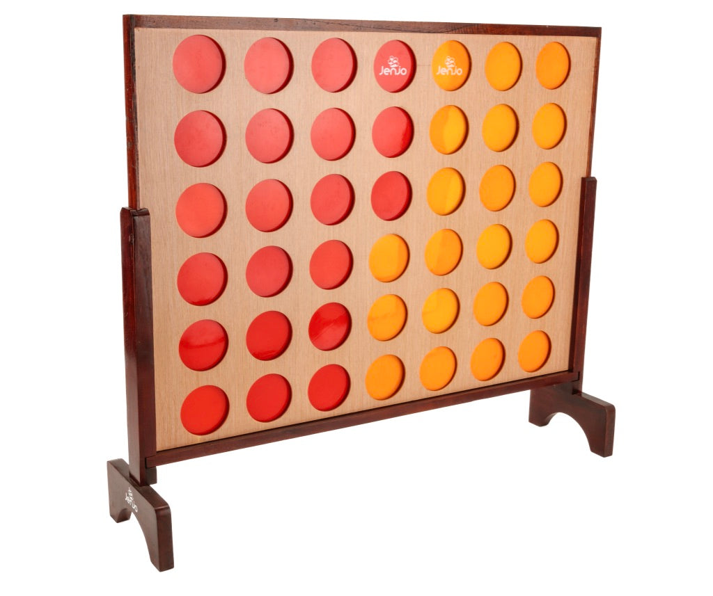 Jenjo Games Giant 4 Hardwood Indoor/Outdoor Lawn Connect Four Game Set ...