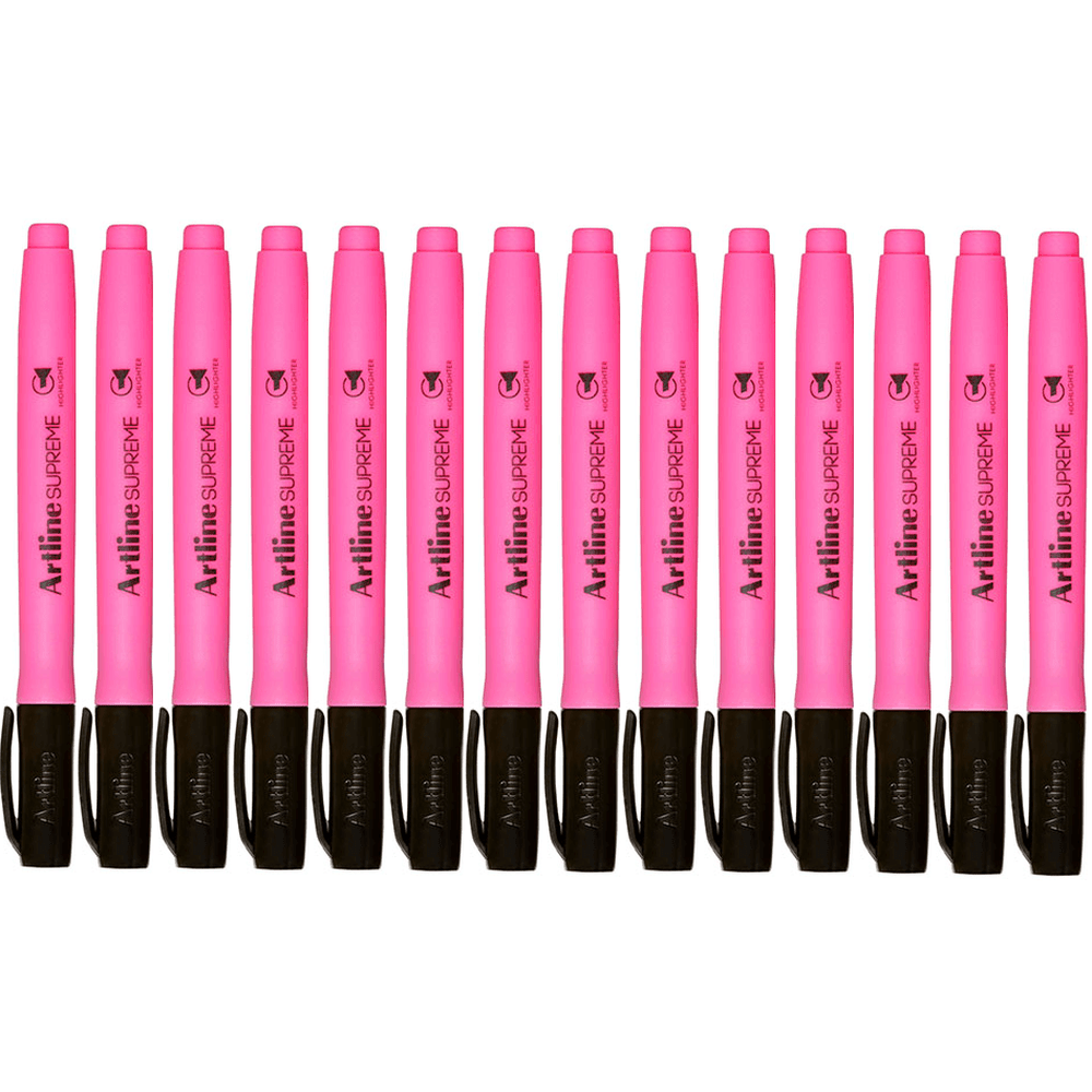 Artline Box 12 Supreme Highlighter (Pink) - JB Hi-Fi